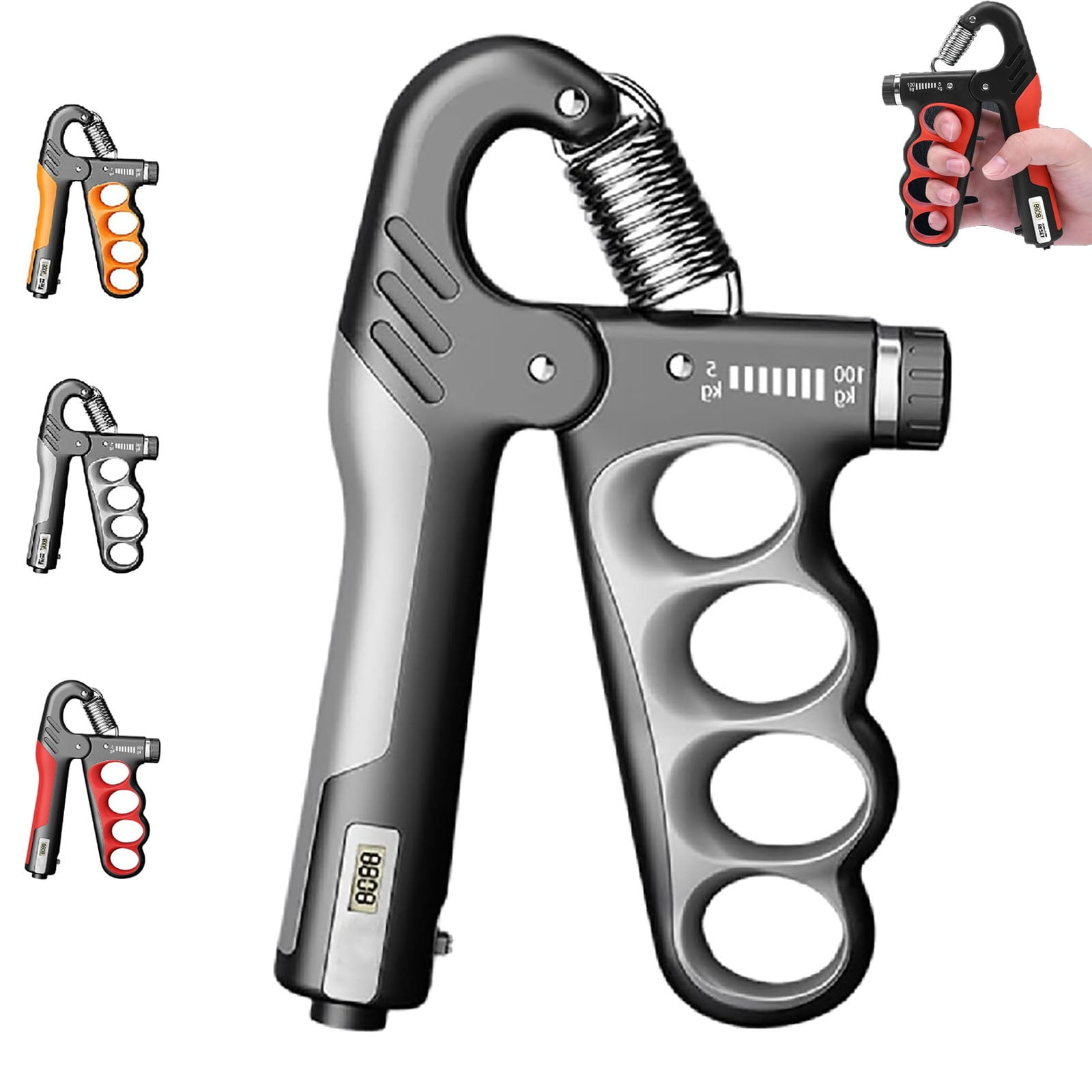 Digital Counting Grip Strength Trainer Adjustable 5100KG Hand Gripper ...