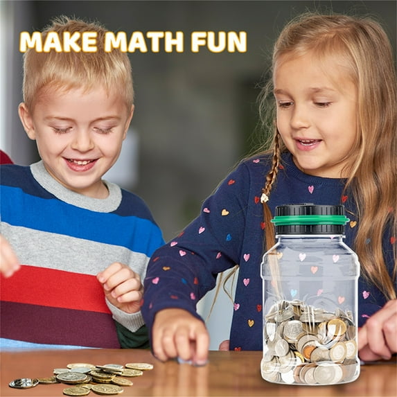 Digital Counting Money Bank Jar with LCD Display, 1.8L Large Coin ...