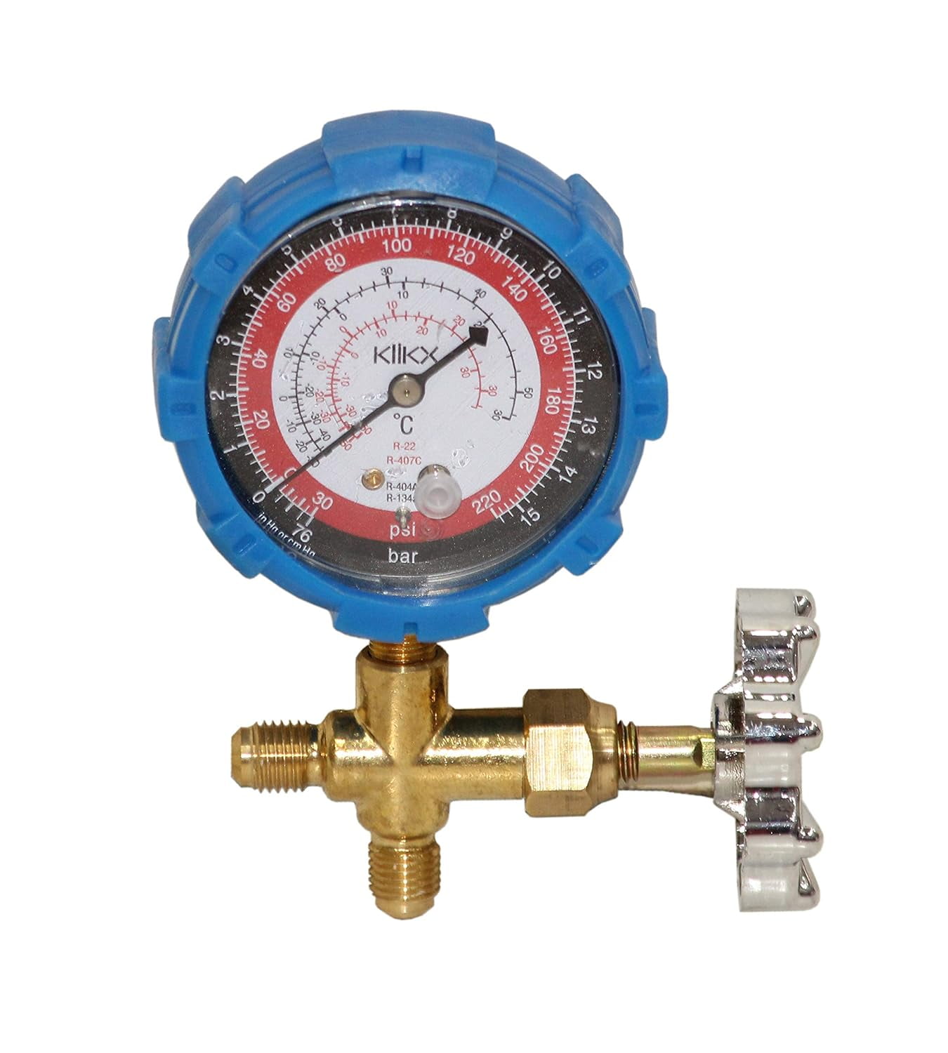 Digital Craft 220PSI Air Conditioner Manifold Digital Pressure Gauge Valve Pressure Gauge ...