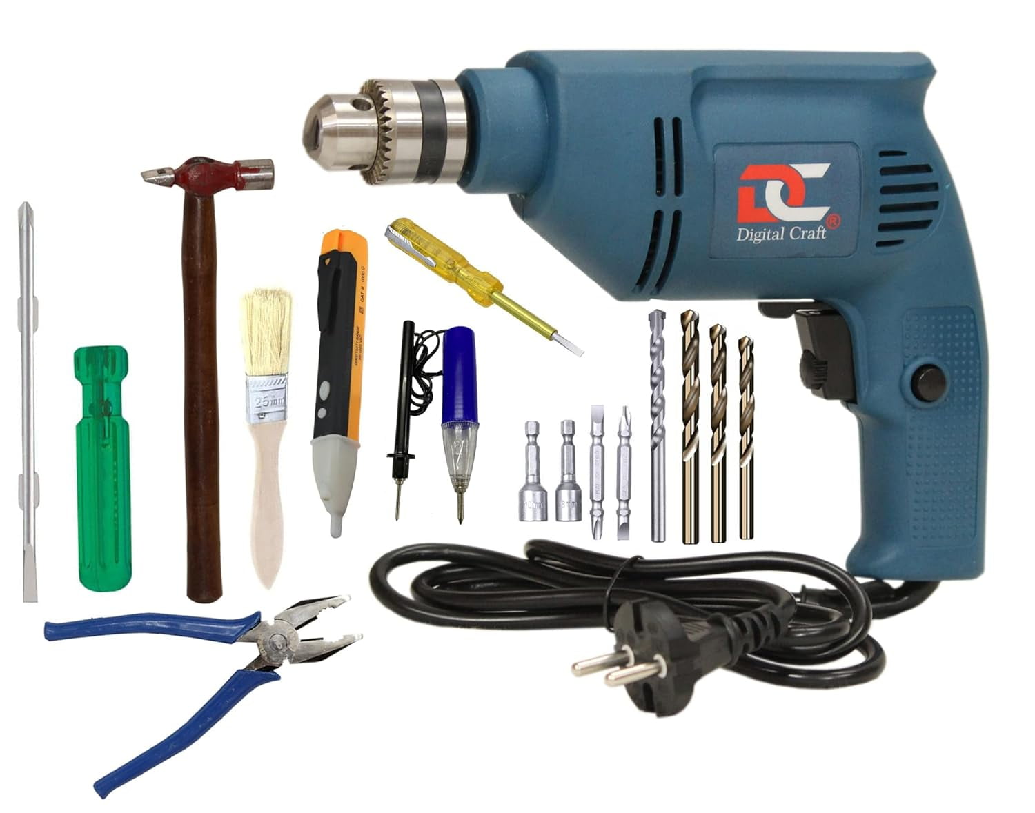 Digital Craft Electric Drilling Tool Multifunction Household Hand Drill ...
