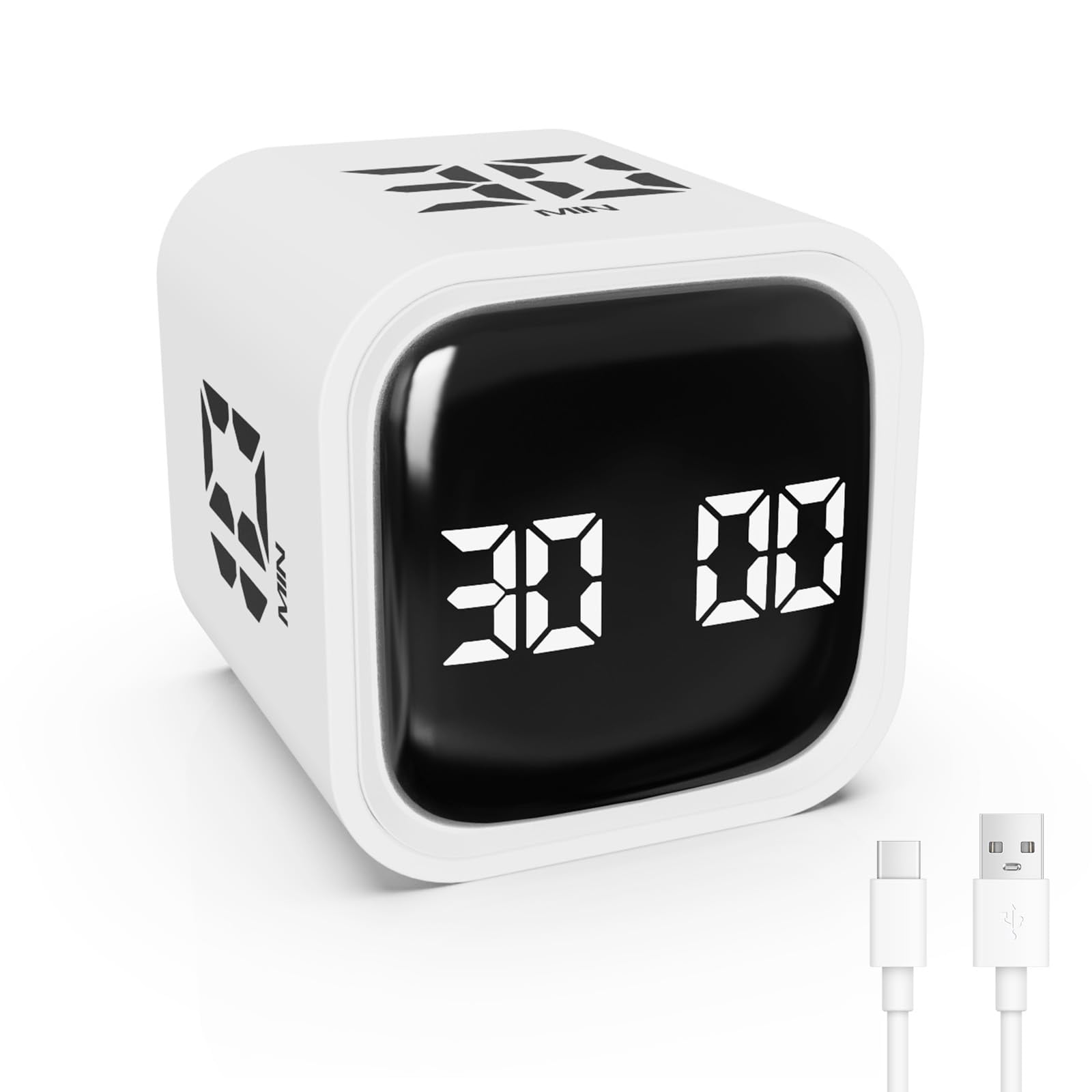 Digital Cube Productivity Timer Rotating Pomodoro Timer With