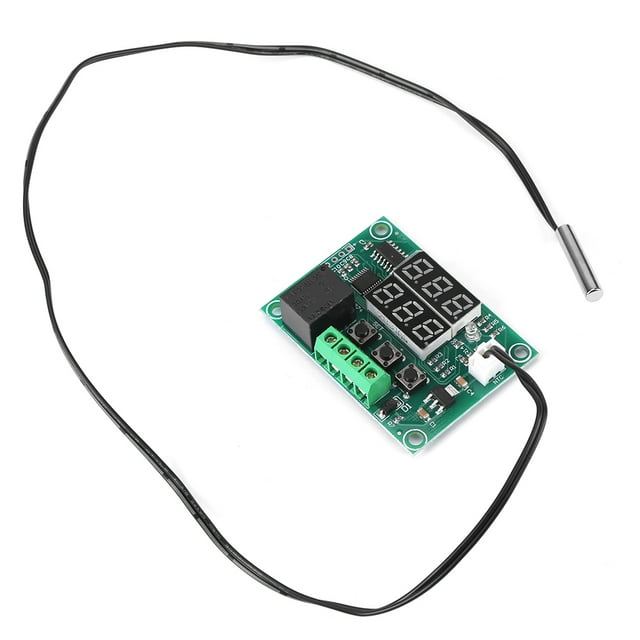 Digital DC 12V Dual LED Display Temperature Controller Sensor Relay Module Thermostat Switch ...