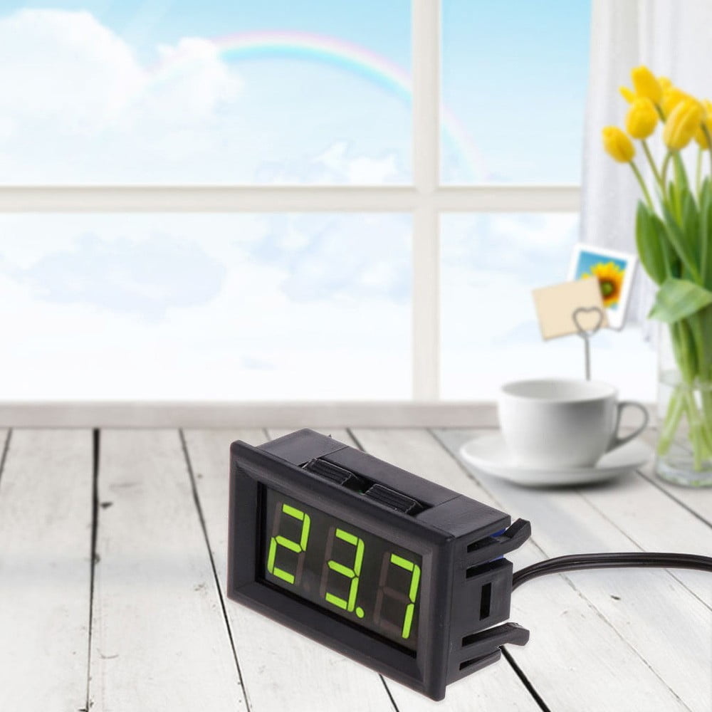 Digital DC 12V LED Temperature Monitoring Thermometer Meter with Temp ...