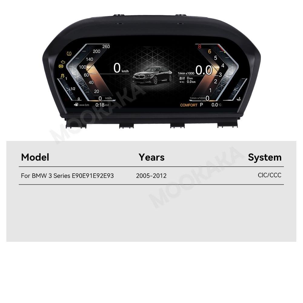 Digital Dashboard Instrument Cluster for BMW 3 Series E90/E91/E92/E93 ...