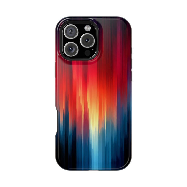 Digital Dawn Red Blue Spectrum Gradient Abstract Phone Case for 11 12 ...