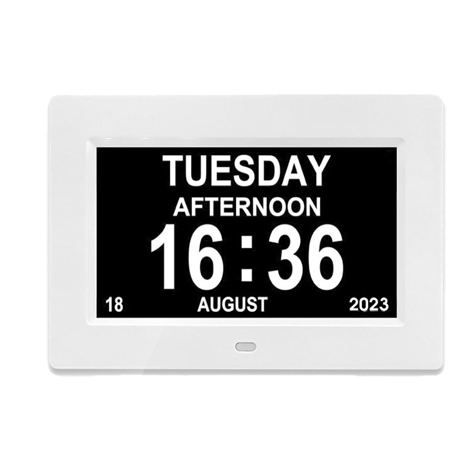 Digital Day Clock with Large Display for Seniors Easy-to-Read Date ...
