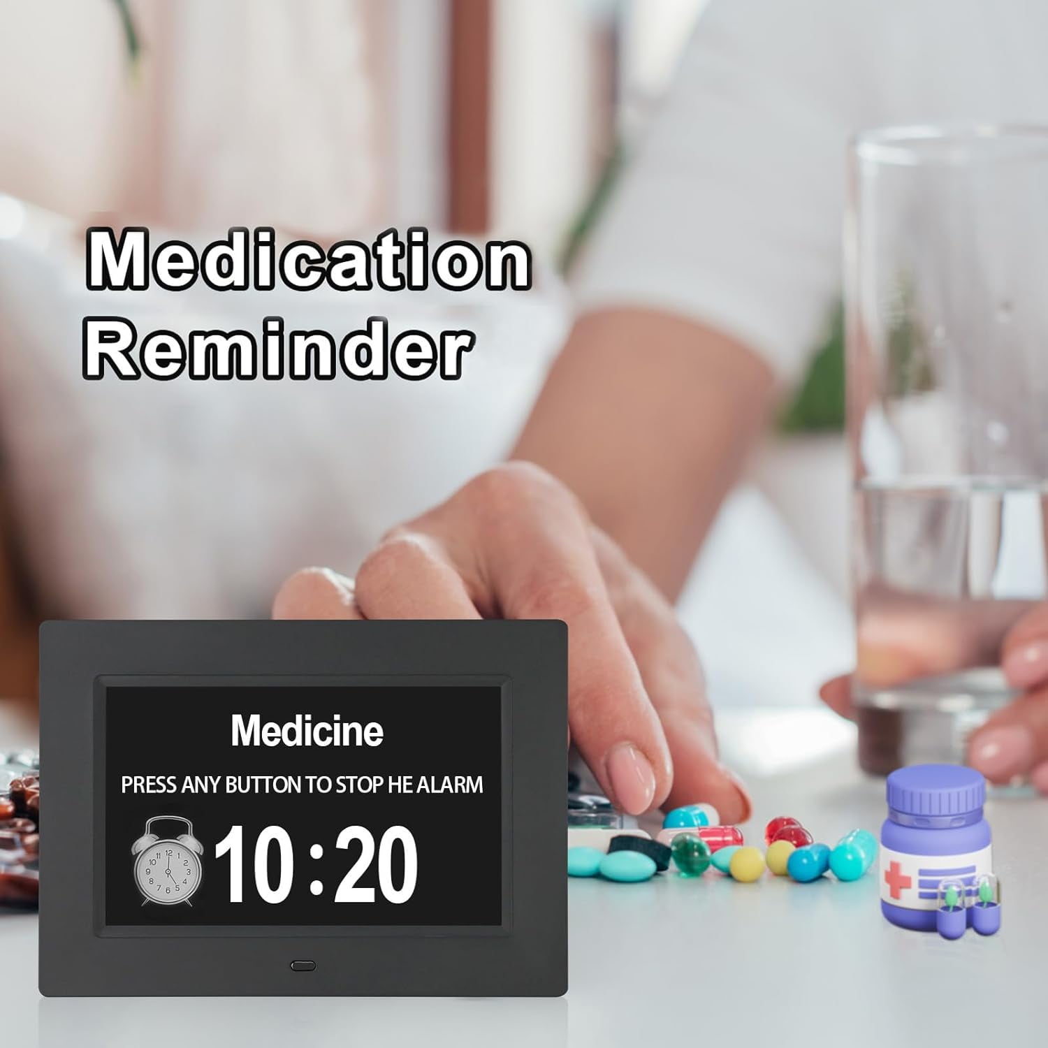 Digital Day Date And Time Clock For Elderly 7 Inch Dementia Clocks For ...