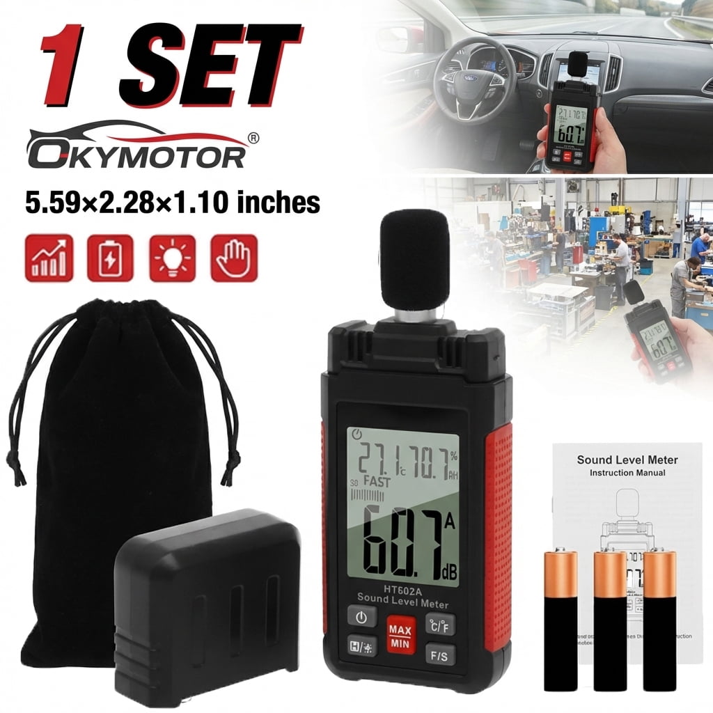 Adifare Digital Decibel Meter High Precision Sound Level Reader Noise ...