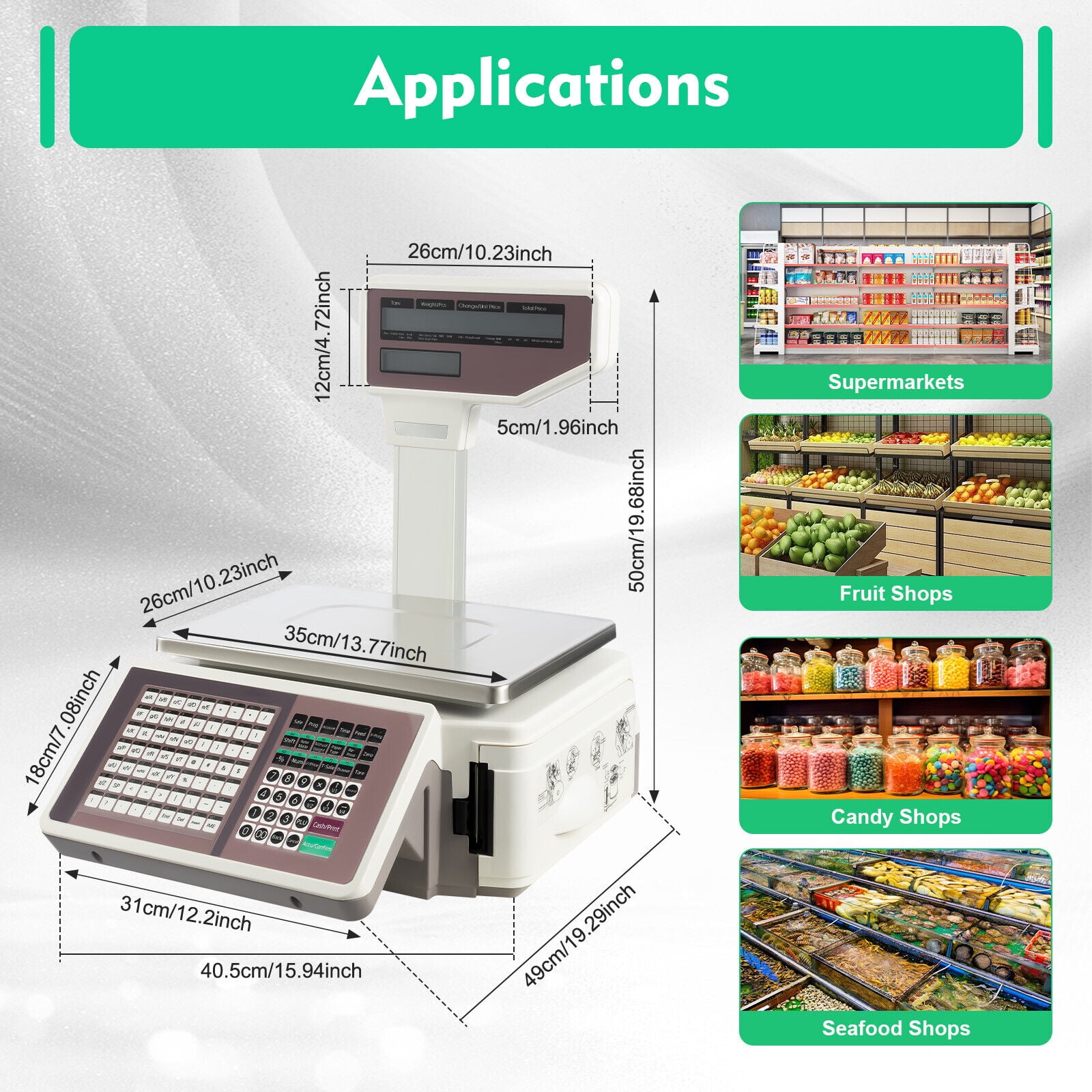 Digital Deli Meat Food Computing Retail Price Scale 66LBs Retail with ...