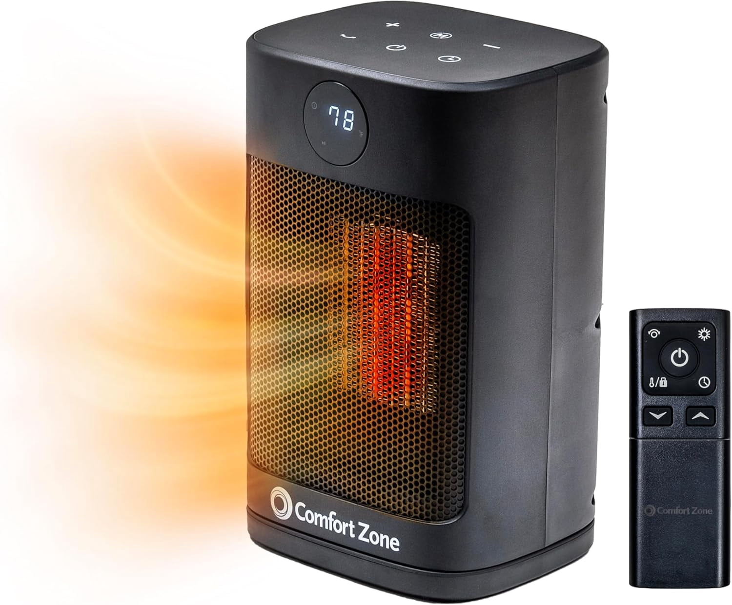 Digital Desktop Heater, 1500W/1000W, ECO Mode, Thermostat, Remote ...