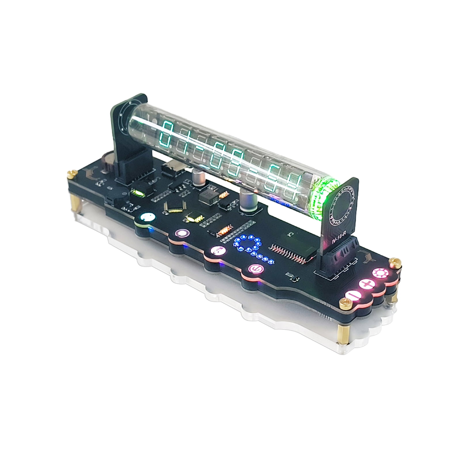 Digital Digital Color Screen Nixie Tube Clock Desktop Electronic Time ...