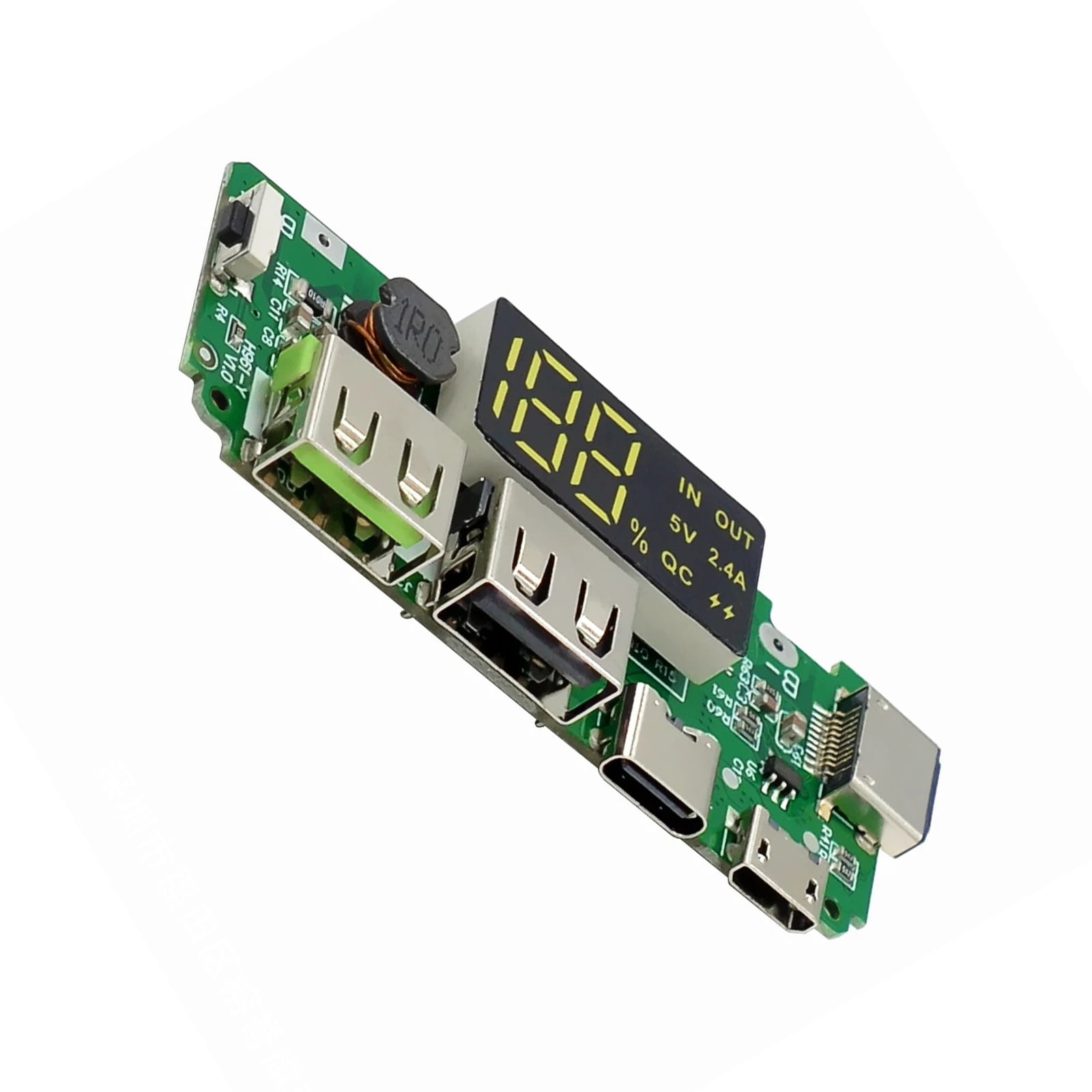 Digital Display 18650 Lithium ion Charging Board Double USB 5V 2.4A/5V ...