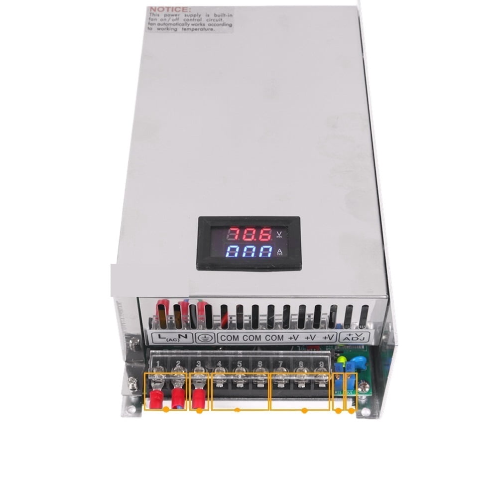 Digital Display Adjustable 500W 600W 1000W Power Supply 0-12V 15V 24V ...
