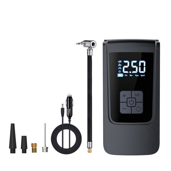 Digital Display Air Compressor Tire Inflator Cordless for Car Bicycle ...
