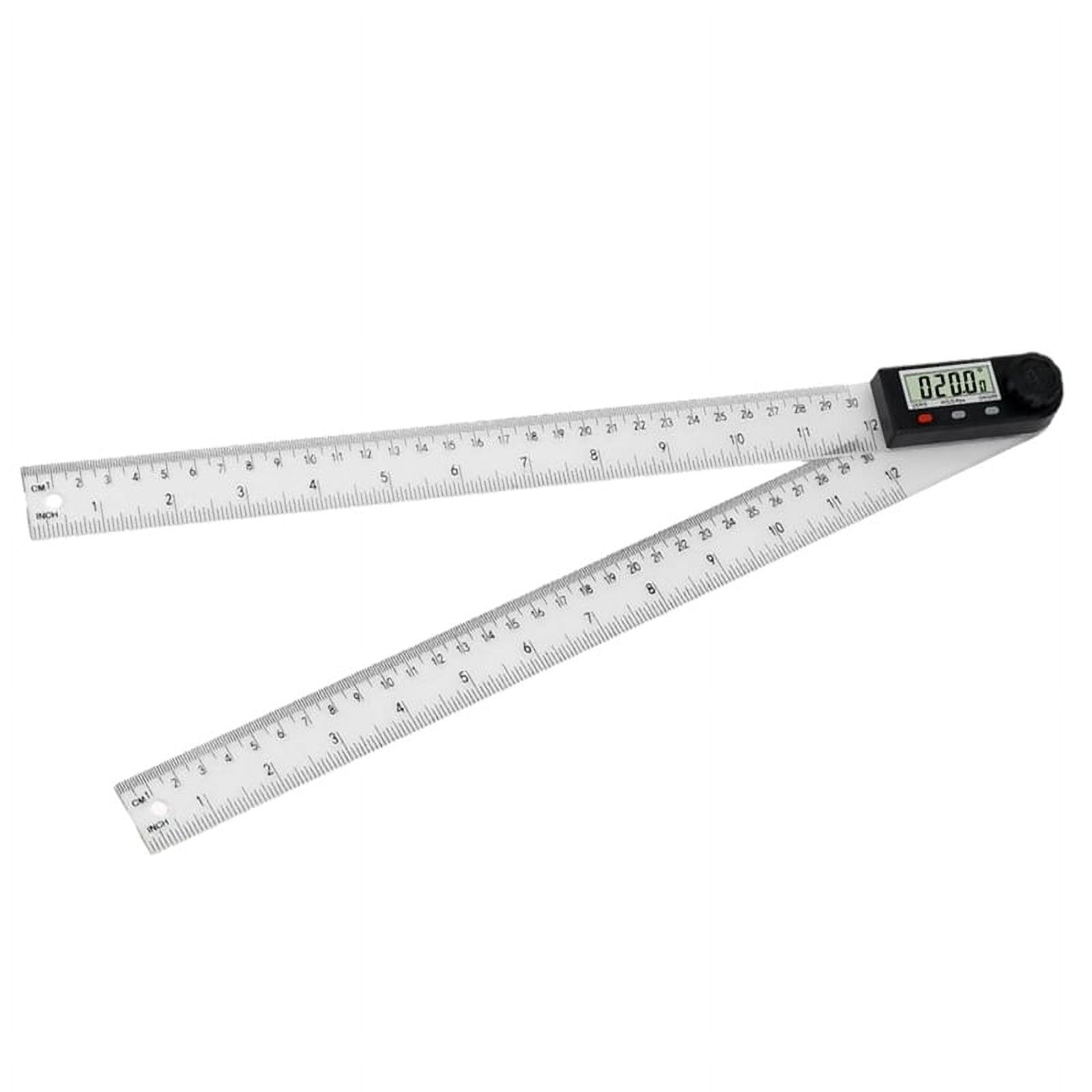 Digital Display Angle Ruler,2-In-1 Precision Ruler & Digital Angle Finder Protractor, (ABS-300MM ...