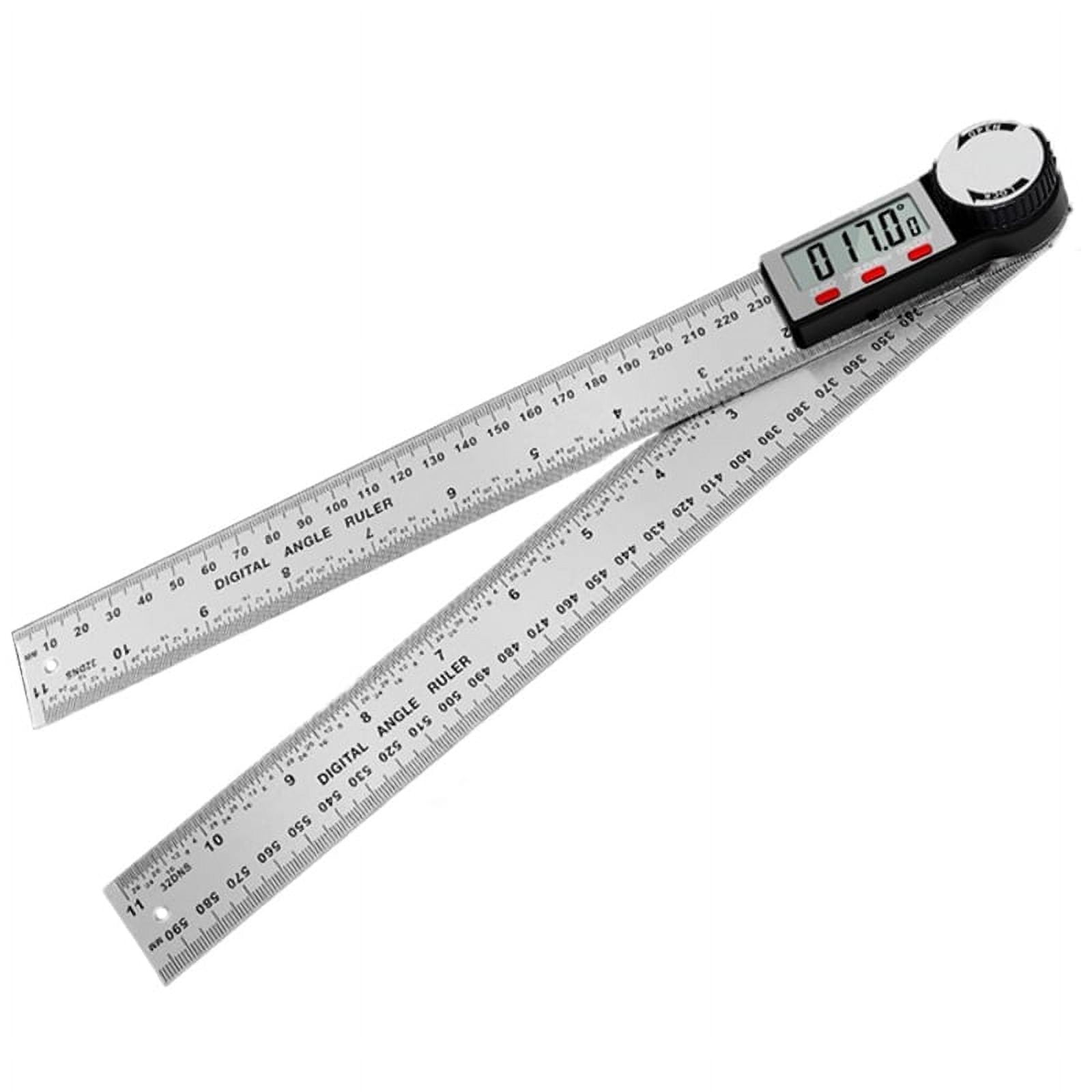 Digital Display Angle Ruler,2-In-1 Precision Ruler & Digital Angle Finder Protractor, (Stainless ...