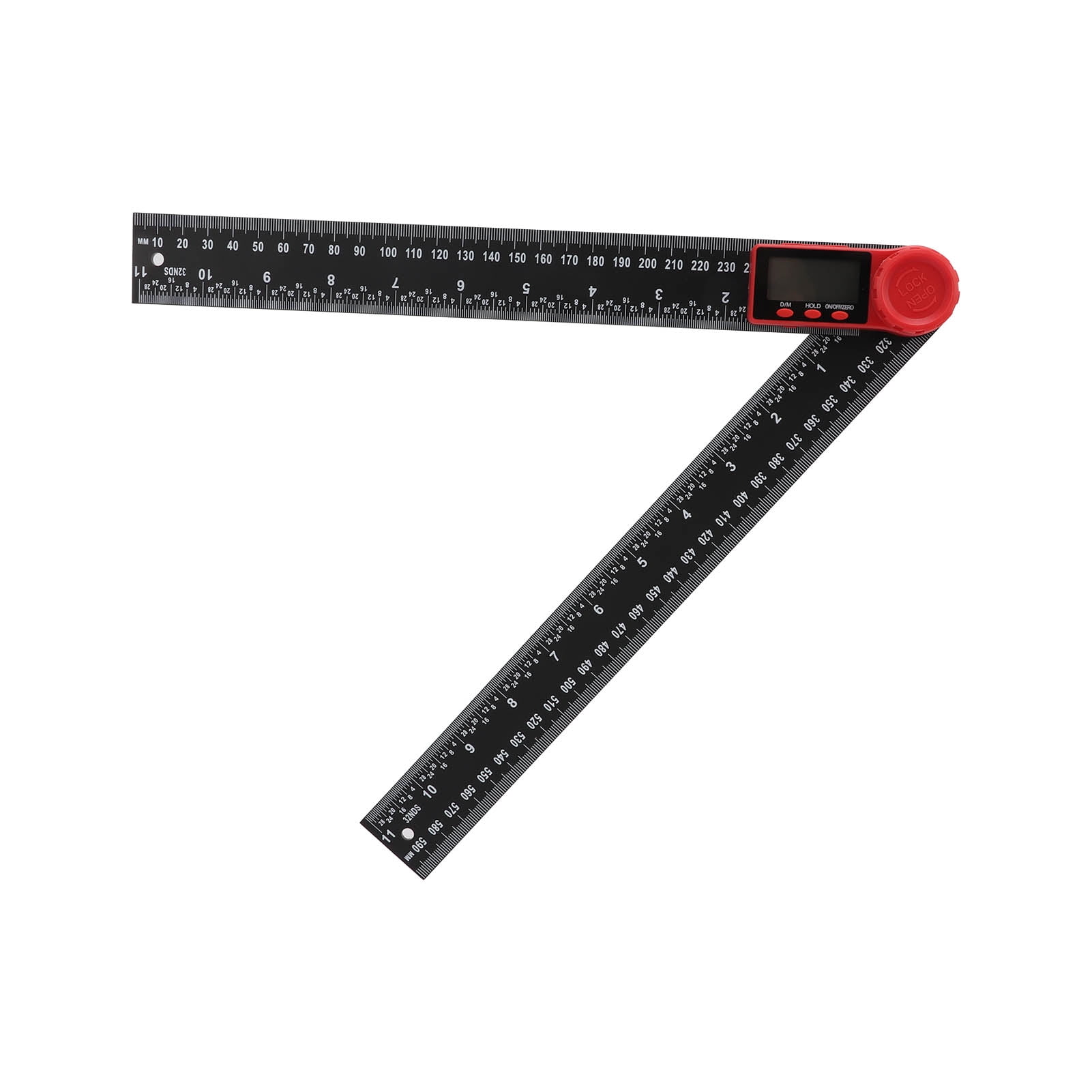 Digital Display Angle Ruler 2 in 1 Plastic Lightweight Convenient Black Digital Angle Finder ...