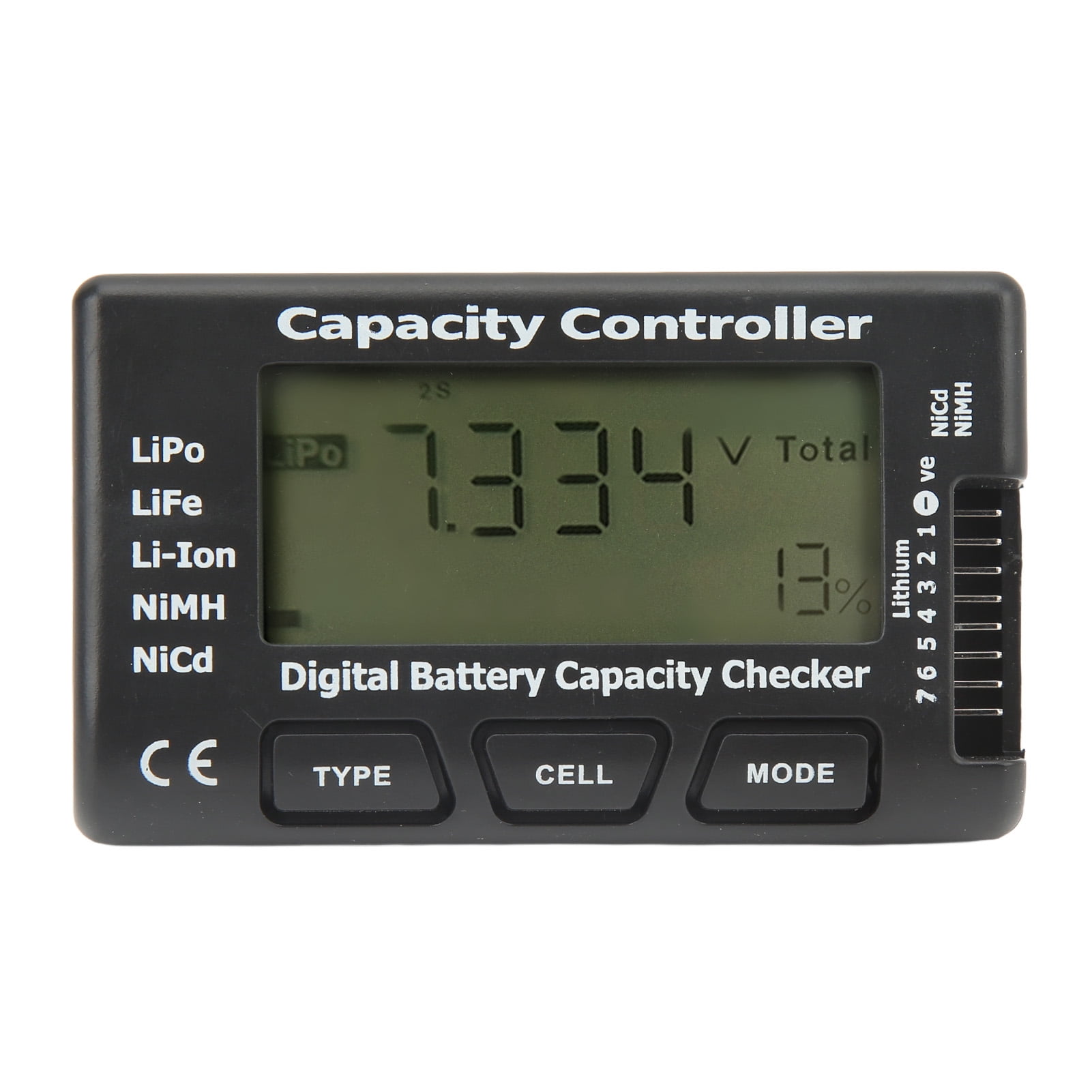 Digital Display Battery Capacity Controller & Voltage Tester for Li-ion ...