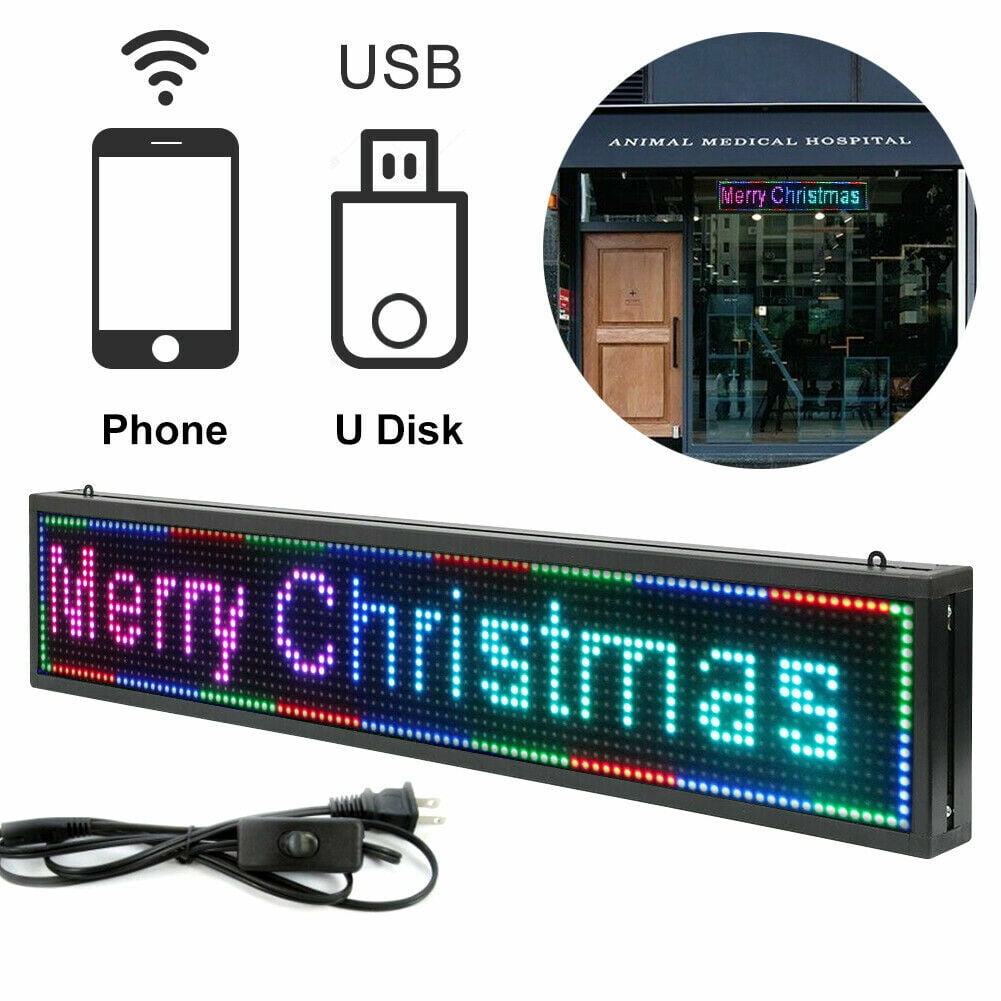 Digital Display Board Outdoor Scrolling Led Sign Seven-Color Led ...