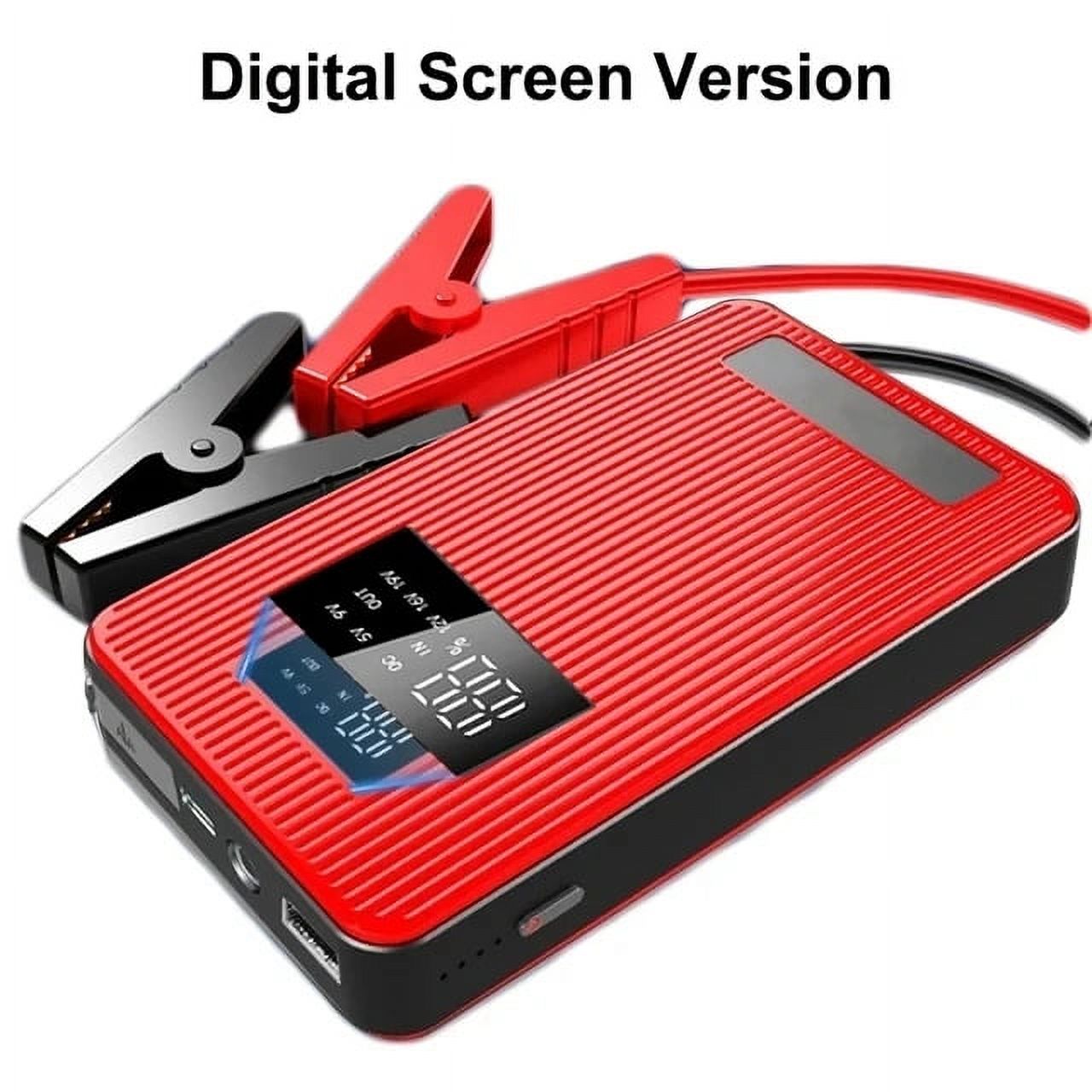 Digital Display-Diabetic Car Emergency Battery Jump Starter, Multifunction Portable Power Bank ...