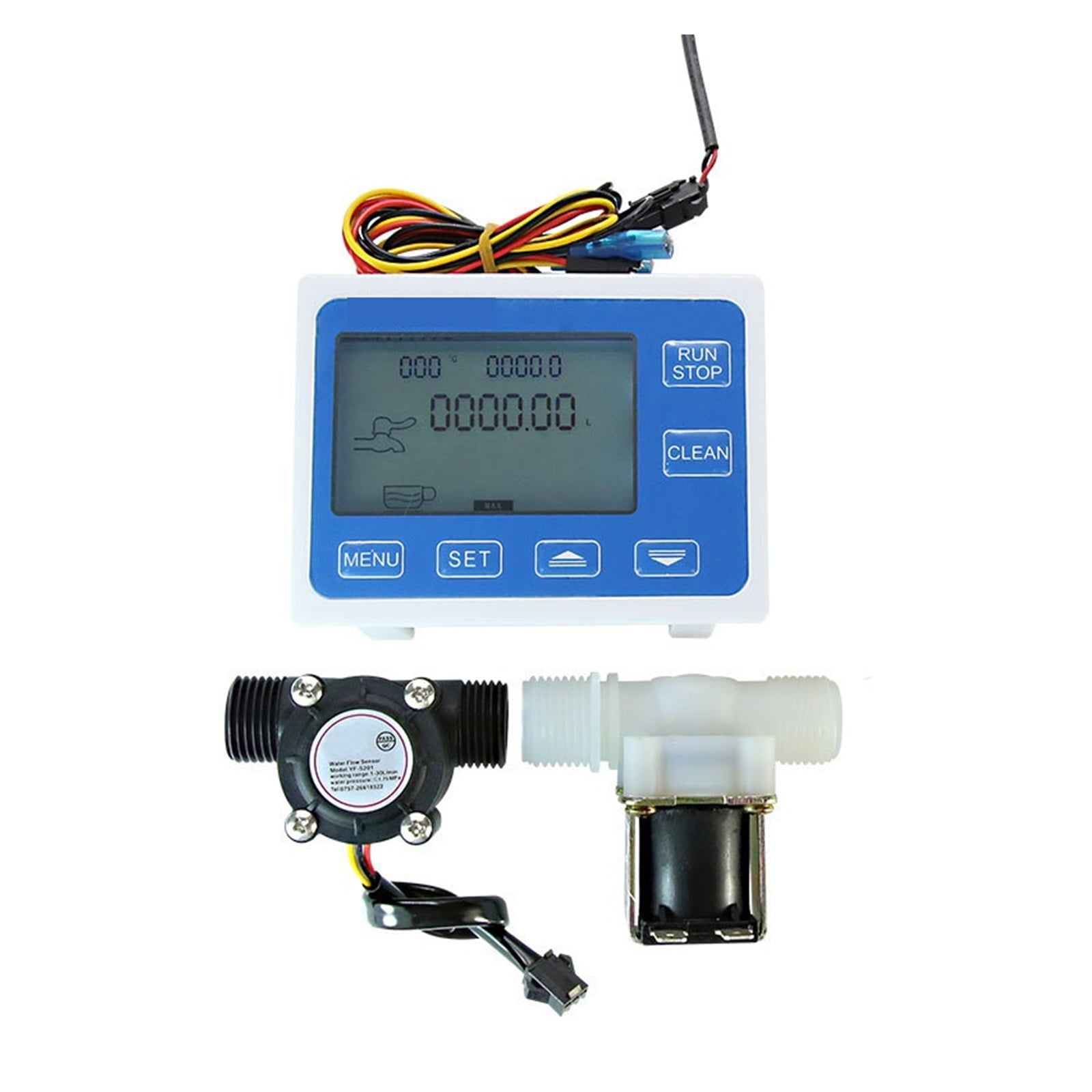 Digital Display Flow Quantitative Controller Water Flow Sensor Solenoid ...