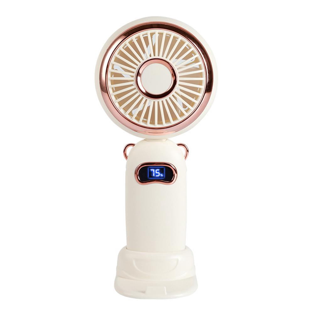 Digital Display Handheld Mini Fan 5 Speed USB Charging Portable ...