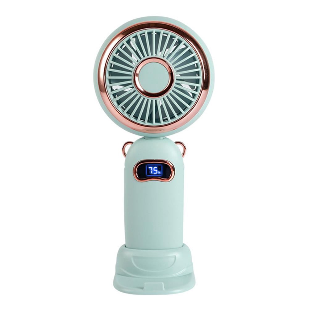 Digital Display Handheld Mini Fan 5 Speed USB Charging Portable ...