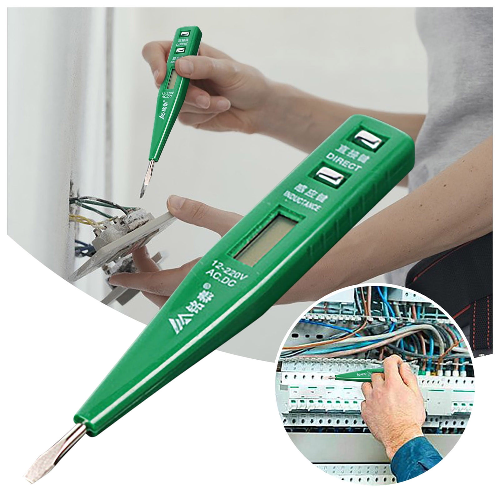 Digital Display Induction Test Pencil 12-220V Test Pencil Electrician ...