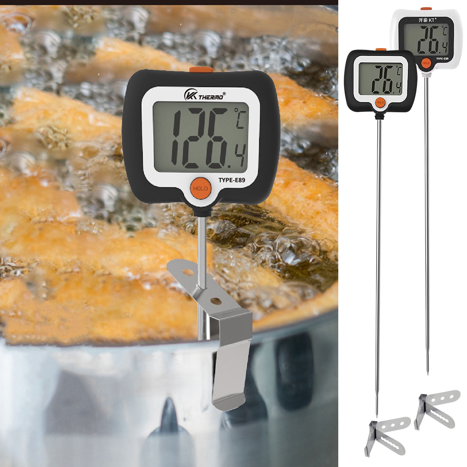 Digital Display Kitchen Thermometer, Electronic Food Thermometer ...