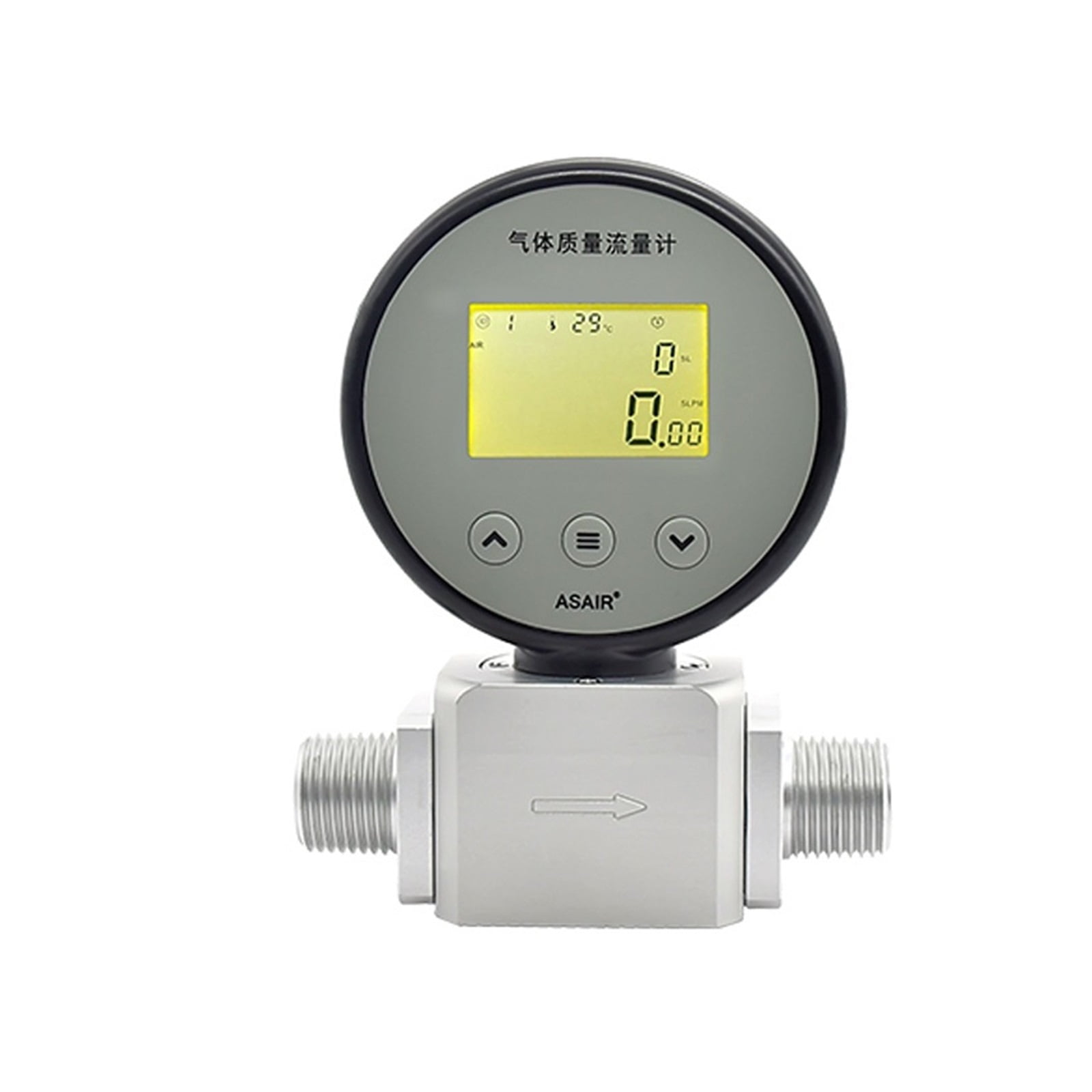 Digital Display Mass Gas Flowmeter, AMS2106 Air Nitrogen Can Measure ...