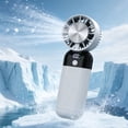 Digital Display Mini Handheld Fan, 3-Speed USB Rechargeable Portable ...