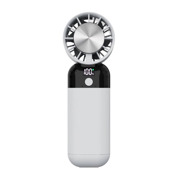 Digital Display Mini Handheld Fan USB Rechargeable Portable Fan with ...