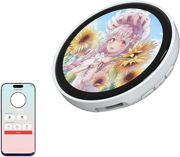 Digital Display Pin with Customizable LED Screen - Anime Style ...