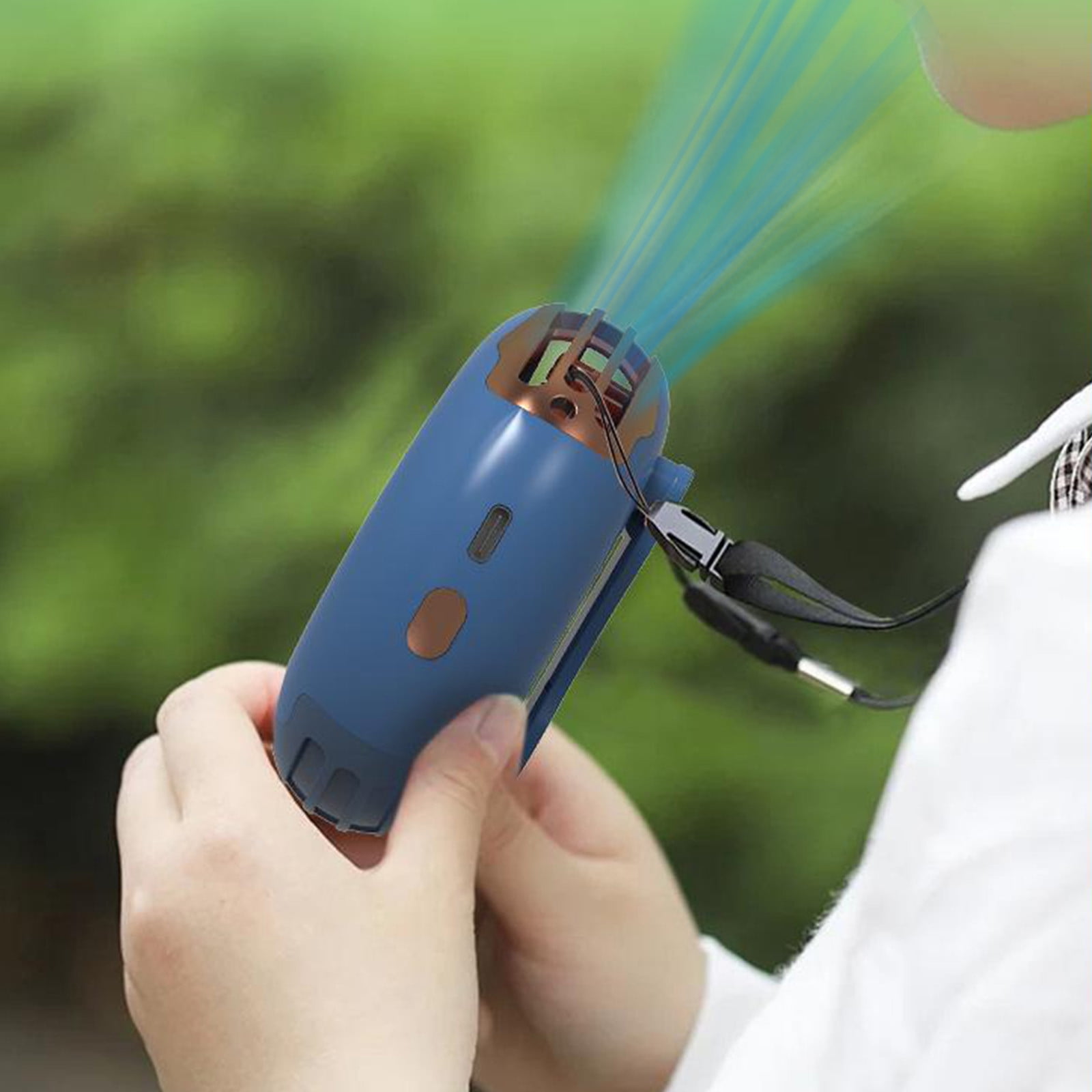 Digital Display Portable Fan Donut-shaped USB Rechargeable Fan Can Be ...