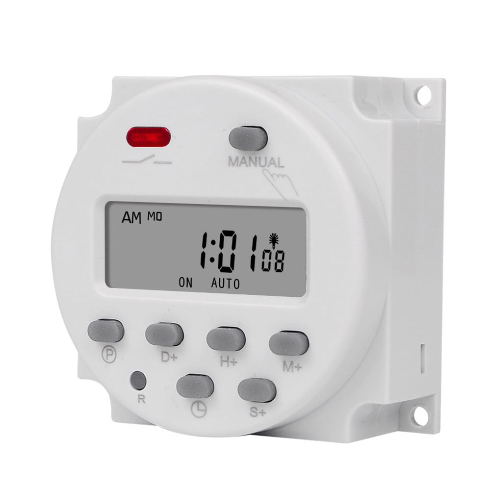 Digital Display Power Timer Weekly Programmable Time Relay Switch 24 ...