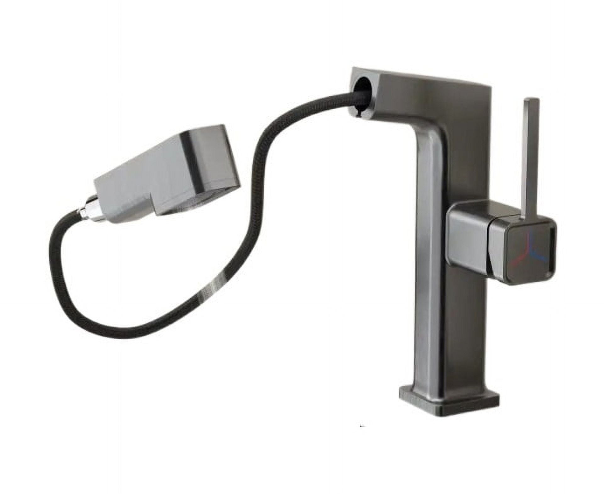 Digital Display Sink Faucet, 720 Degree Rotation Pullable Bathroom ...