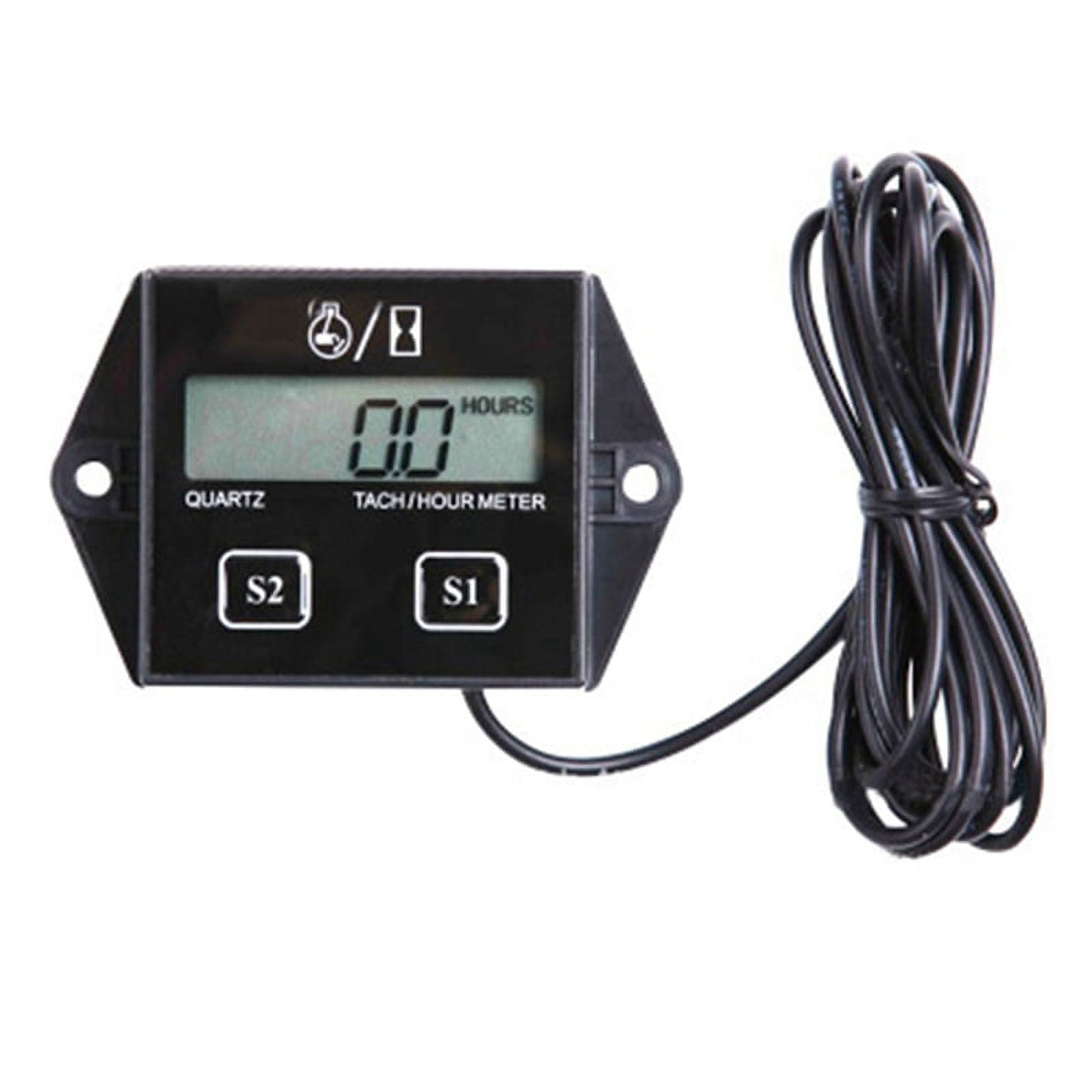 Digital Display Tachometer Engine Tach Hour Meter Gauge Inductive Car ...