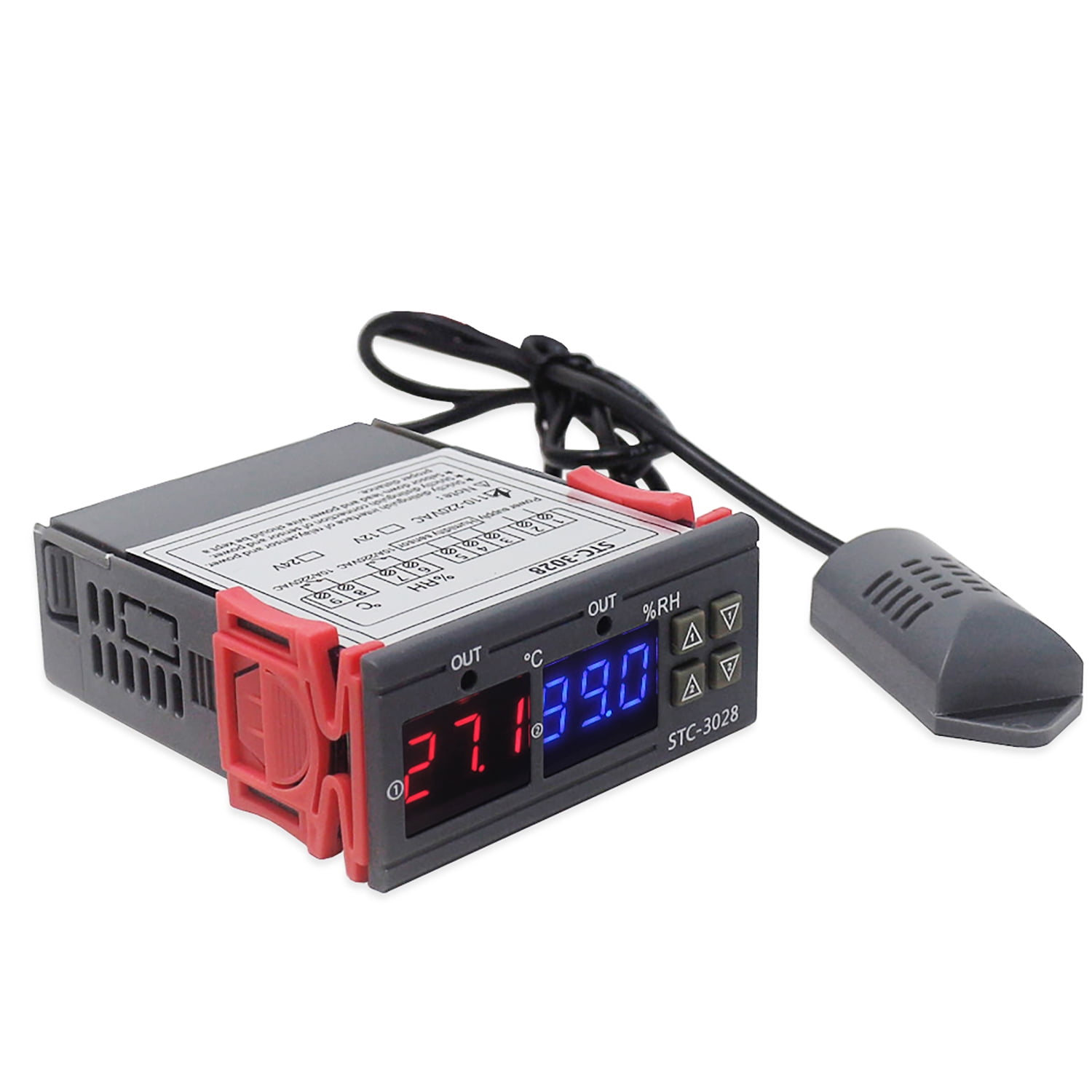 Digital Display Temperature&Humidity Controller Regulator Thermostat ...