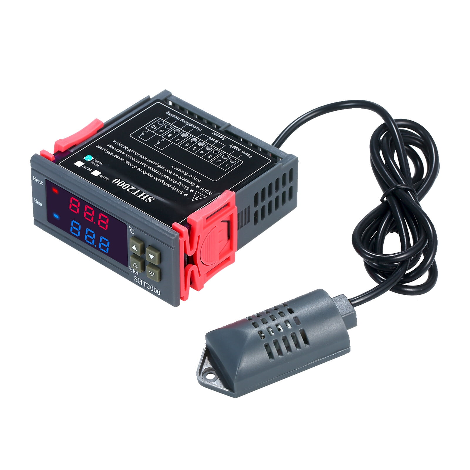 Digital Display Temperature&Humidity Controller Thermoregulator ...