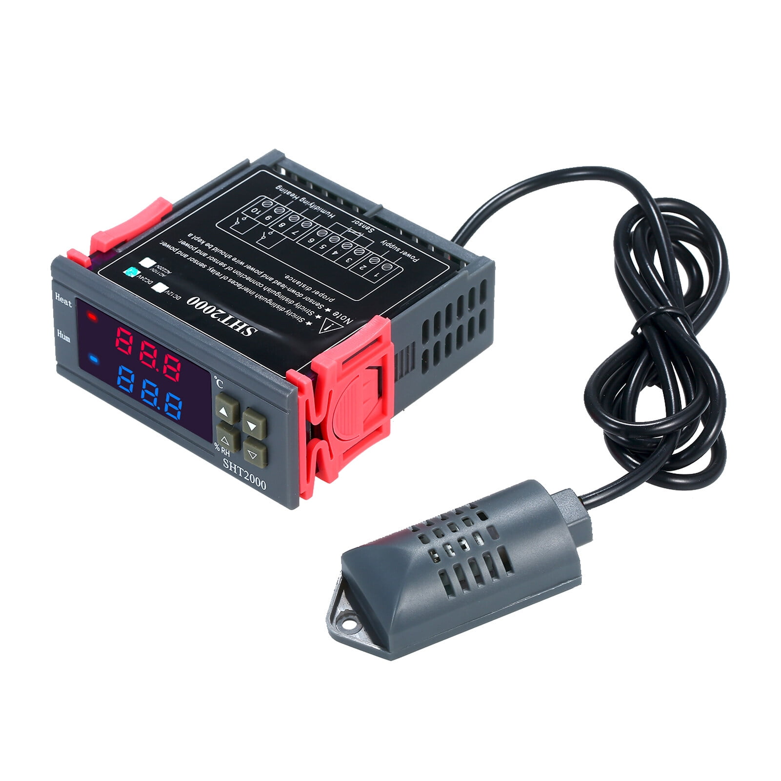 Digital Display Temperature&Humidity Controller Thermoregulator ...