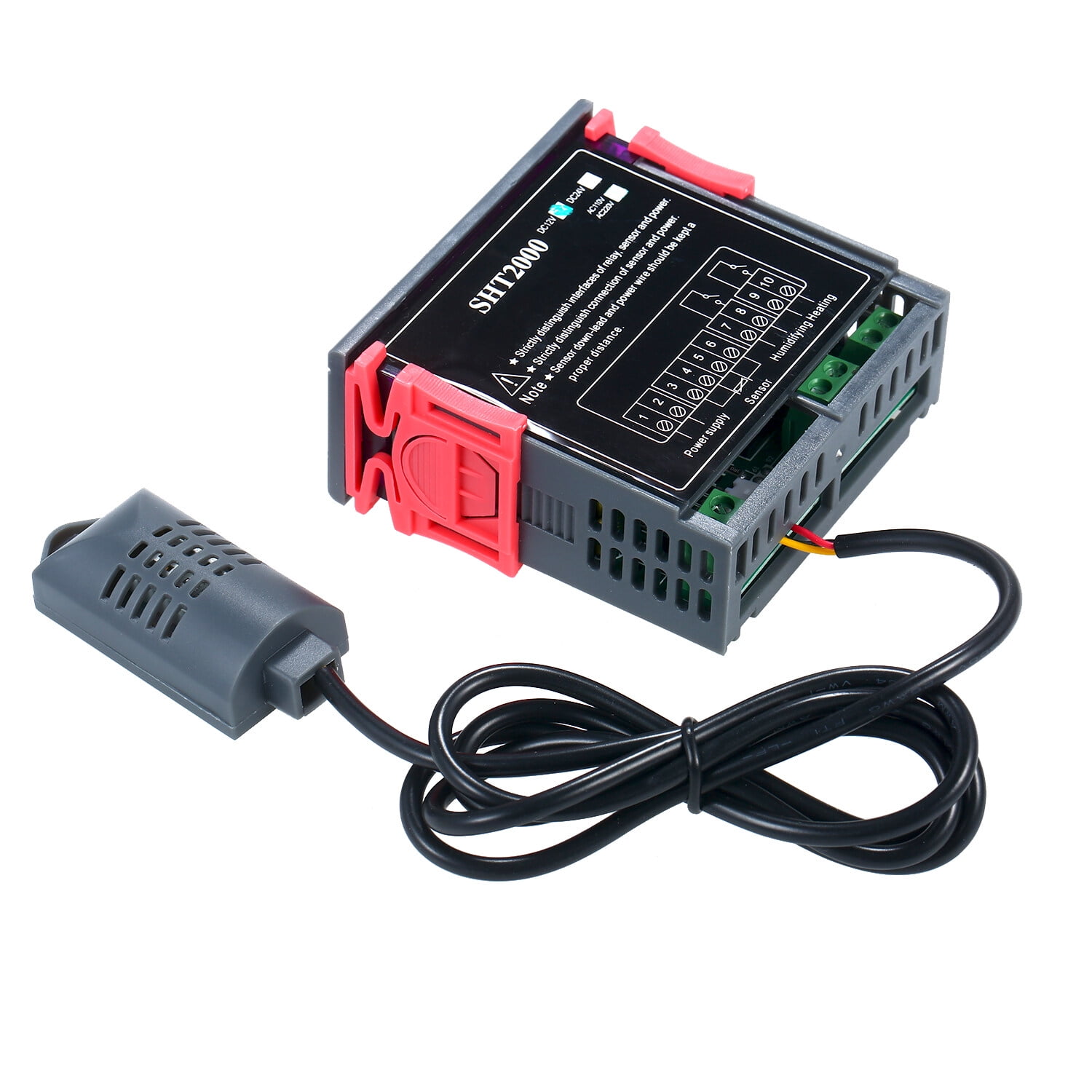 Digital Display Temperature&Humidity Controller Thermoregulator ...