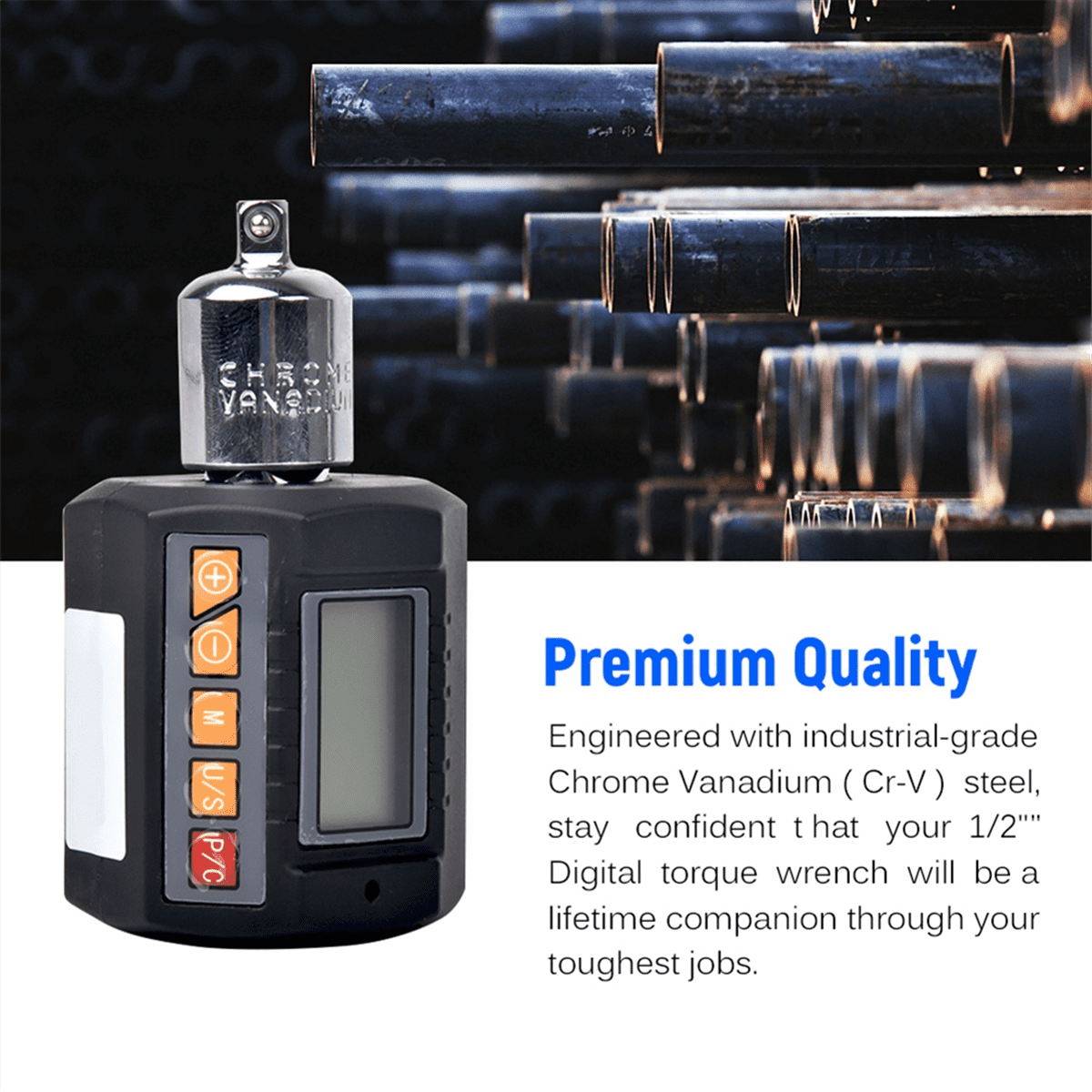 Digital Display Torque Meter Wrench Tester Drive for 3/8 Inch &1/4 Inch ...