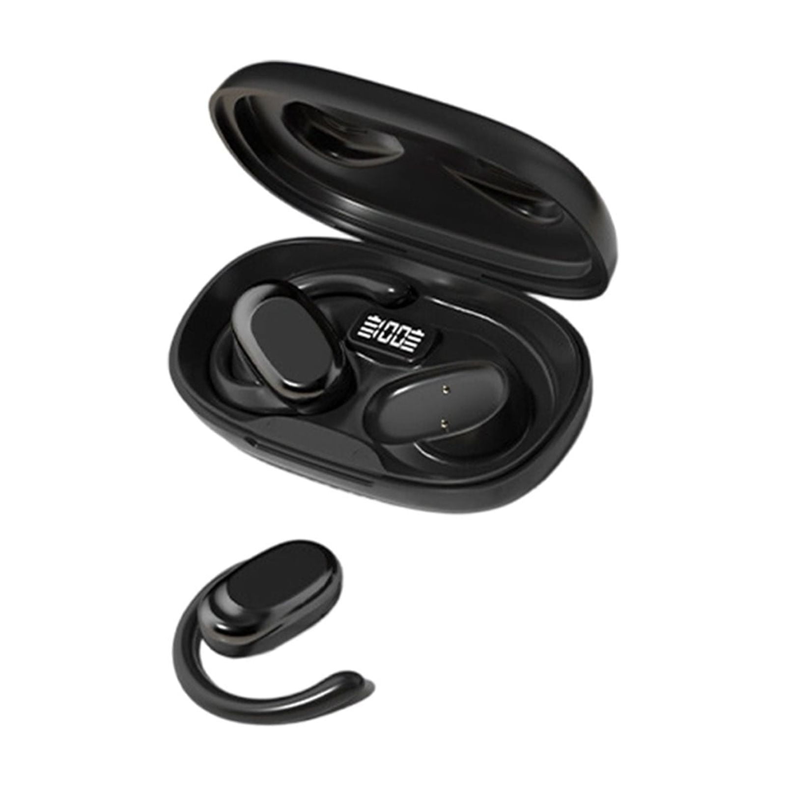 Digital Display Transparent Bluetooth Headphones Deep Bass Air ...