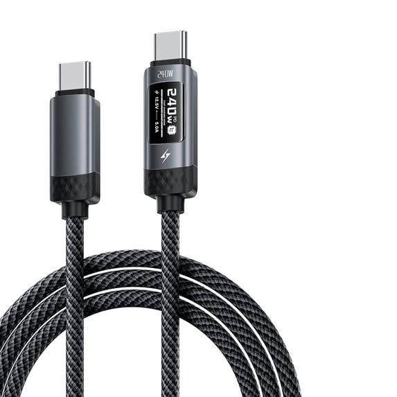 Digital Display USB C to USB C Charging Cable Supporting 240W PD3.1 ...