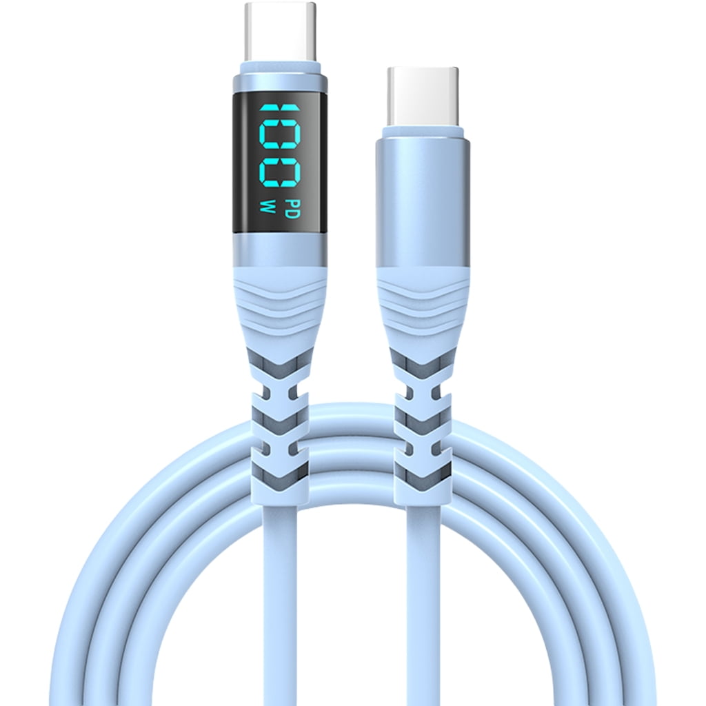 Digital Display USB C to USB C Fast Charging Cable 20V 5A 100W Charging ...