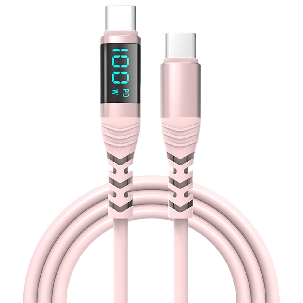 Digital Display USB C to USB C Fast Charging Cable 20V 5A 100W Charging ...
