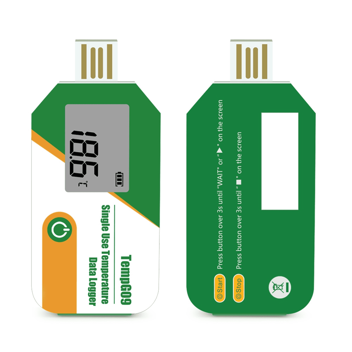 Digital Display USB Temperature Data Logger 32000 Point Capacity ...