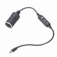 Digital Display USB Type C To 12V Car Socket Converters Adjustable ...