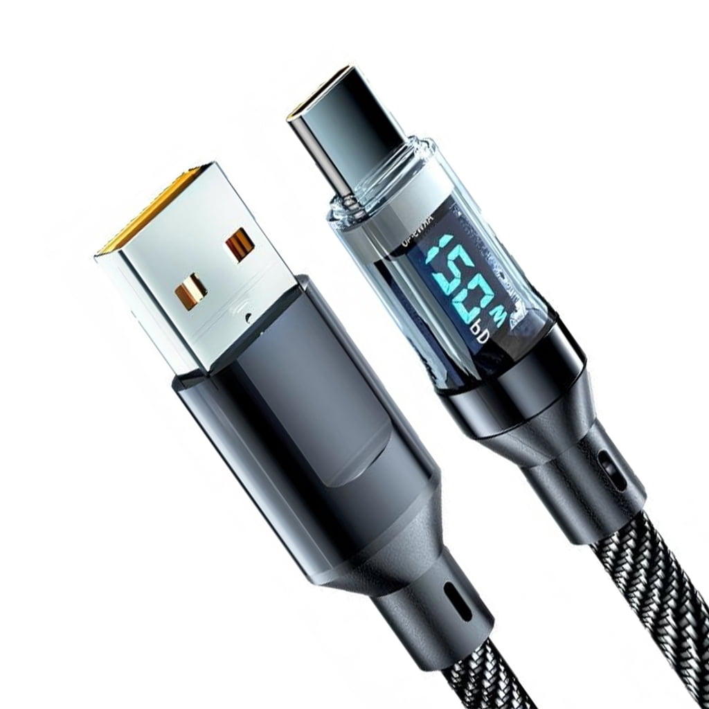 Digital Display USB to Type C Cable For Charging 100W 120W Fast ...