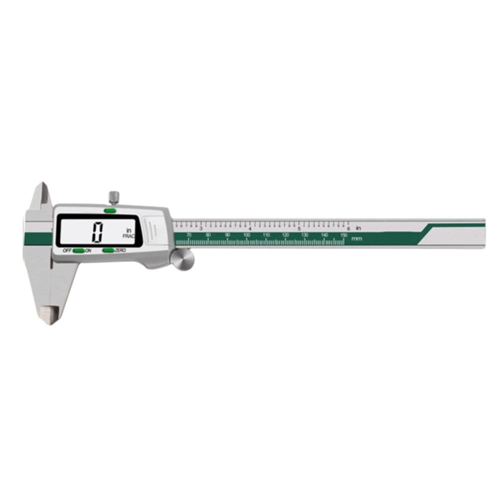 Digital Display Vernier Caliper 150mm Stainless Steel LCD Fraction/MM ...